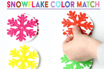 Snowflake Color Recognition Worksheet for Preschoolers - Welcome